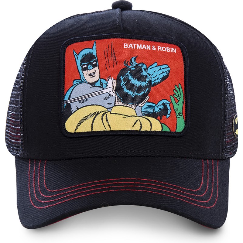 Capslab Batman & Robin MEM2 DC Comics Black Trucker Hat: Caphunters.com